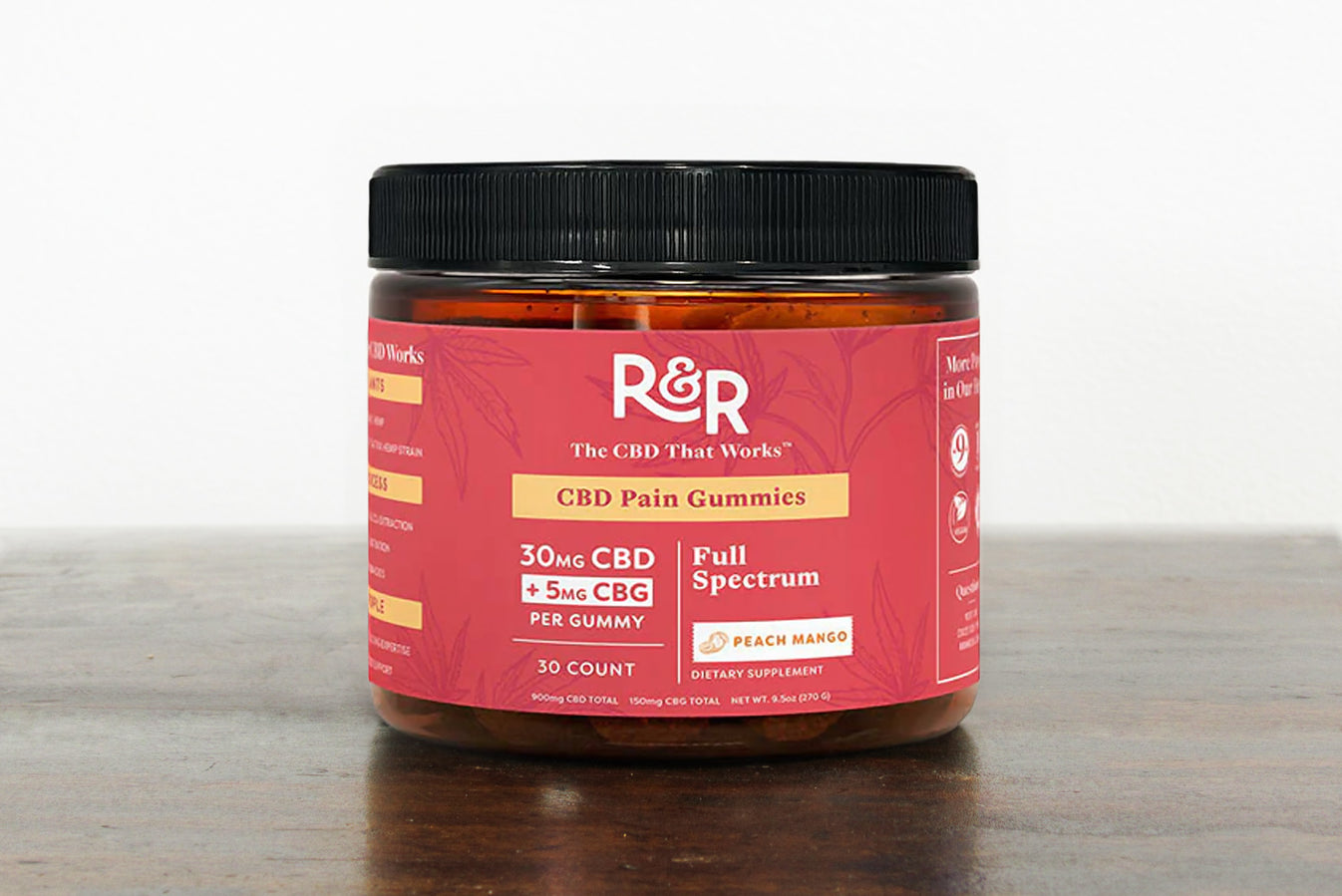 Pain Gummies Full Spectrum Cbd Cbg 30 Count Arogya Cbd
